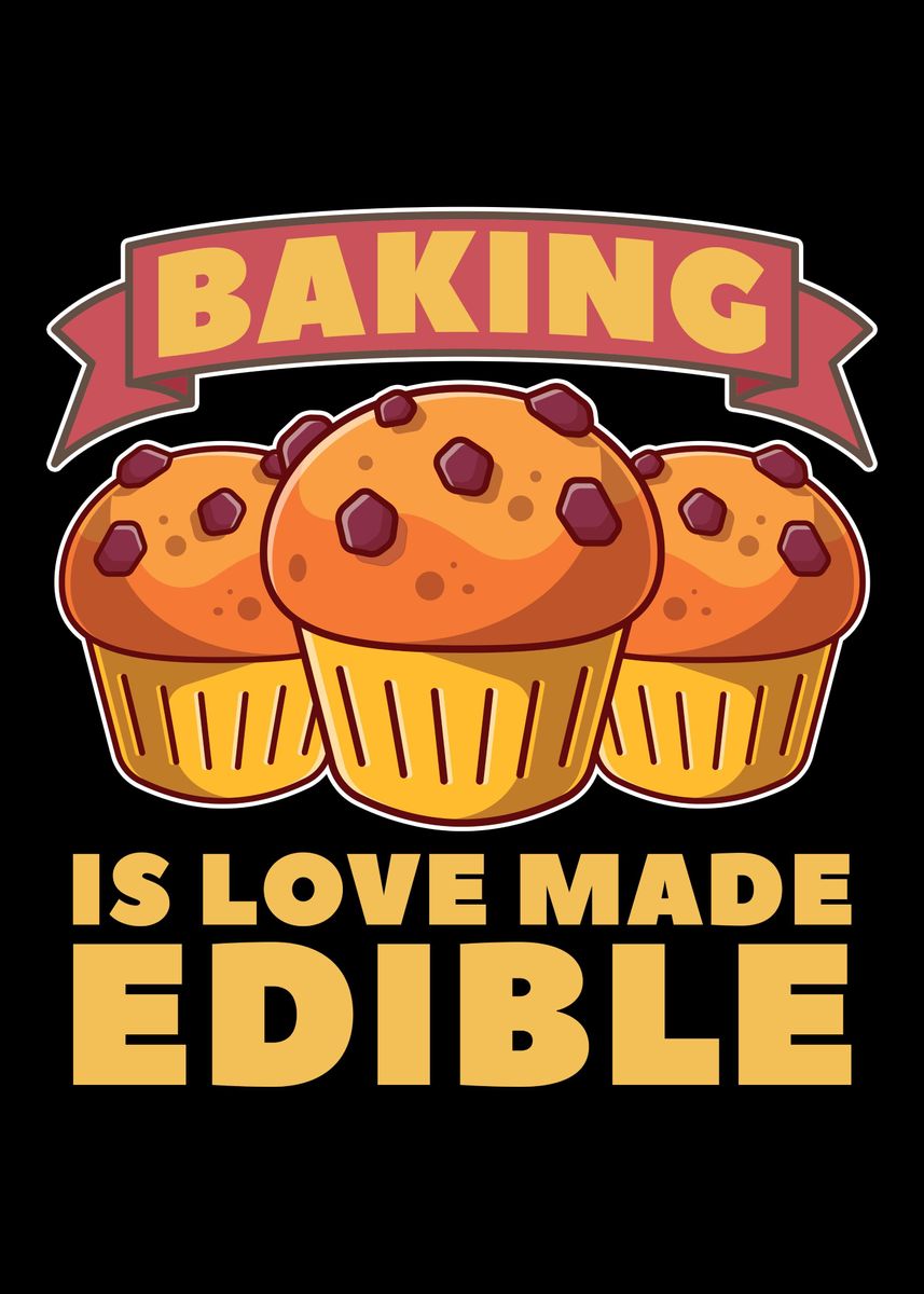 'Baking Baker Bakery' Poster by BobbyBubble | Displate