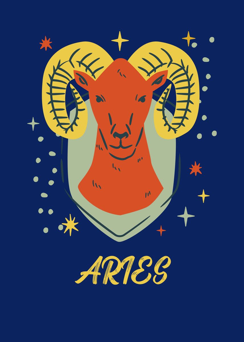 'Star sign aries' Poster, picture, metal print, paint by Oizy ...