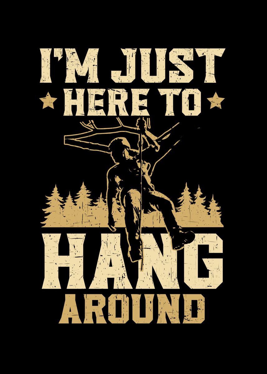 'Just Here To Hang Around' Poster, picture, metal print, paint by NAO ...