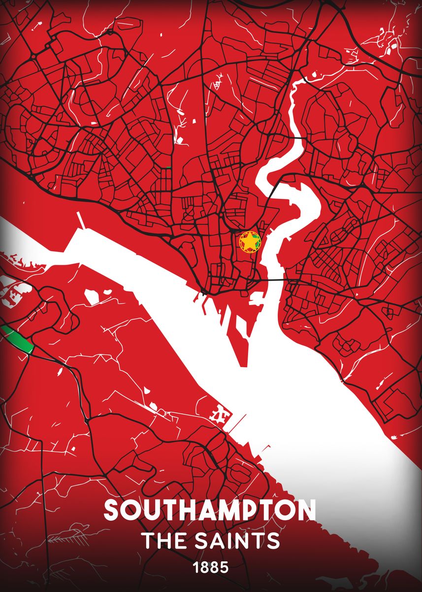 'Southampton UK' Poster, picture, metal print, paint by Yates Madeline ...