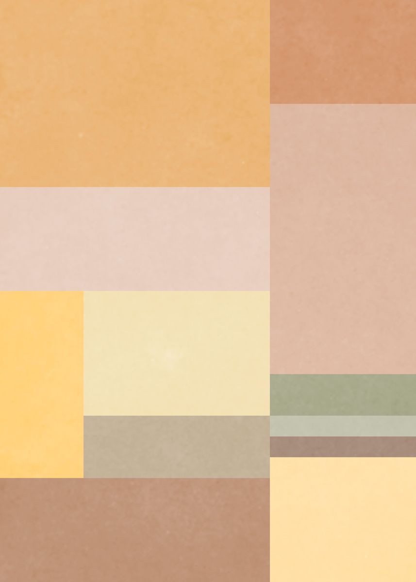 'Watercolor color blocks' Poster, picture, metal print, paint by ...