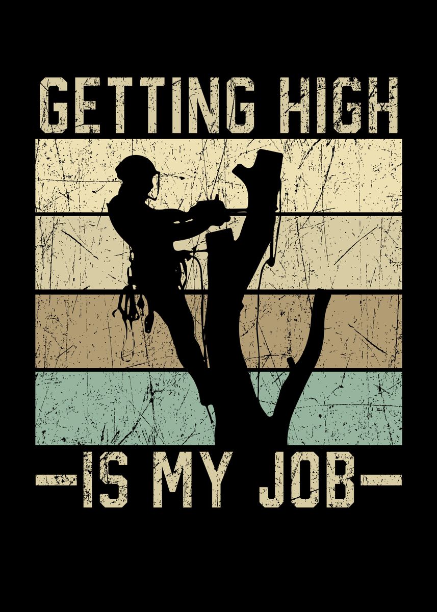 'Getting High Is My Job' Poster, picture, metal print, paint by NAO ...