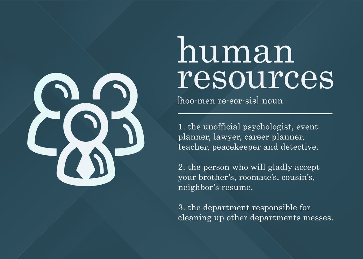 'Human Resources Definition' Poster by 84PixelDesign | Displate