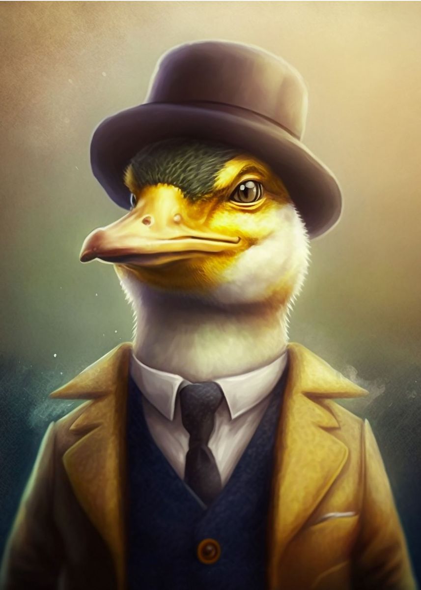 'Duck Mafia Painting' Poster, picture, metal print, paint by Super ...