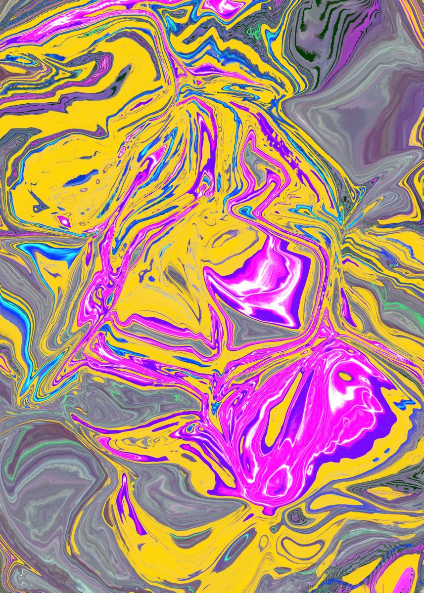'Liquid Abstract' Poster, picture, metal print, paint by Shichiro Ken ...