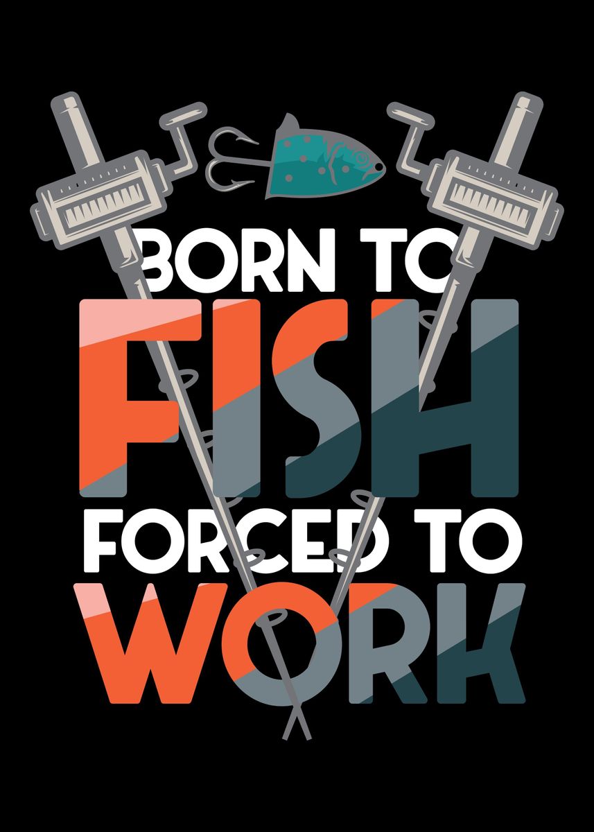 'Fishing Fisherman' Poster, picture, metal print, paint by ...