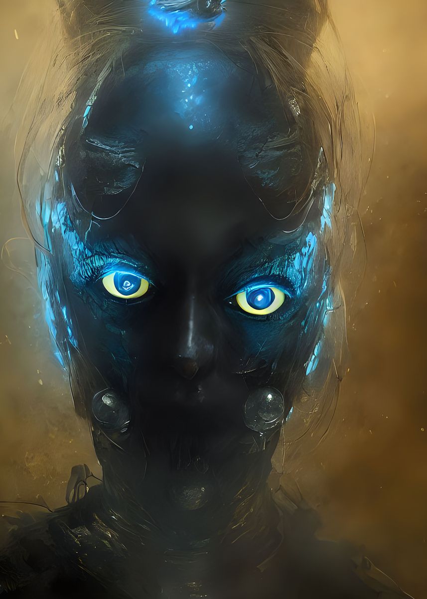 'Demon' Poster, picture, metal print, paint by Lukasz Kobylka | Displate