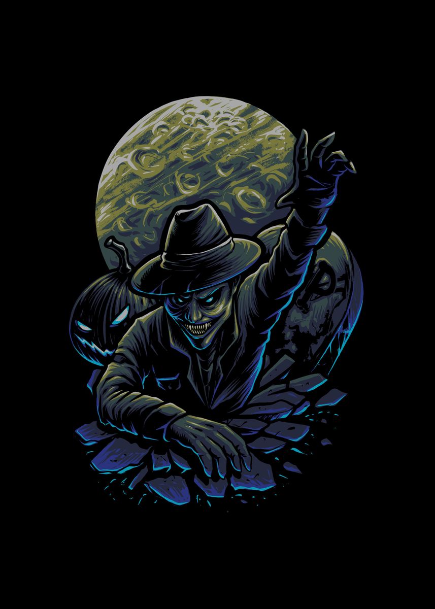 'The vampire attack' Poster, picture, metal print, paint by Tran Duc ...