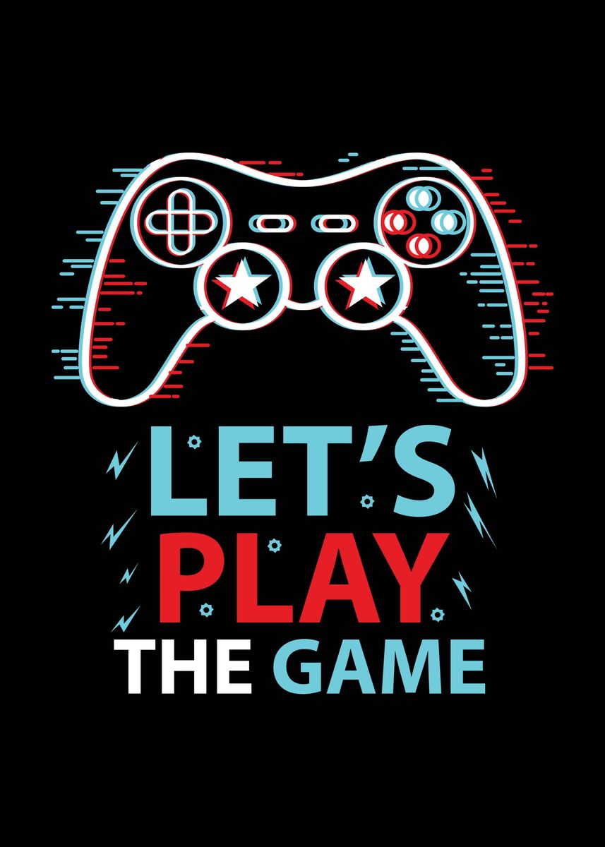 'lets play' Poster, picture, metal print, paint by Selja Cute | Displate