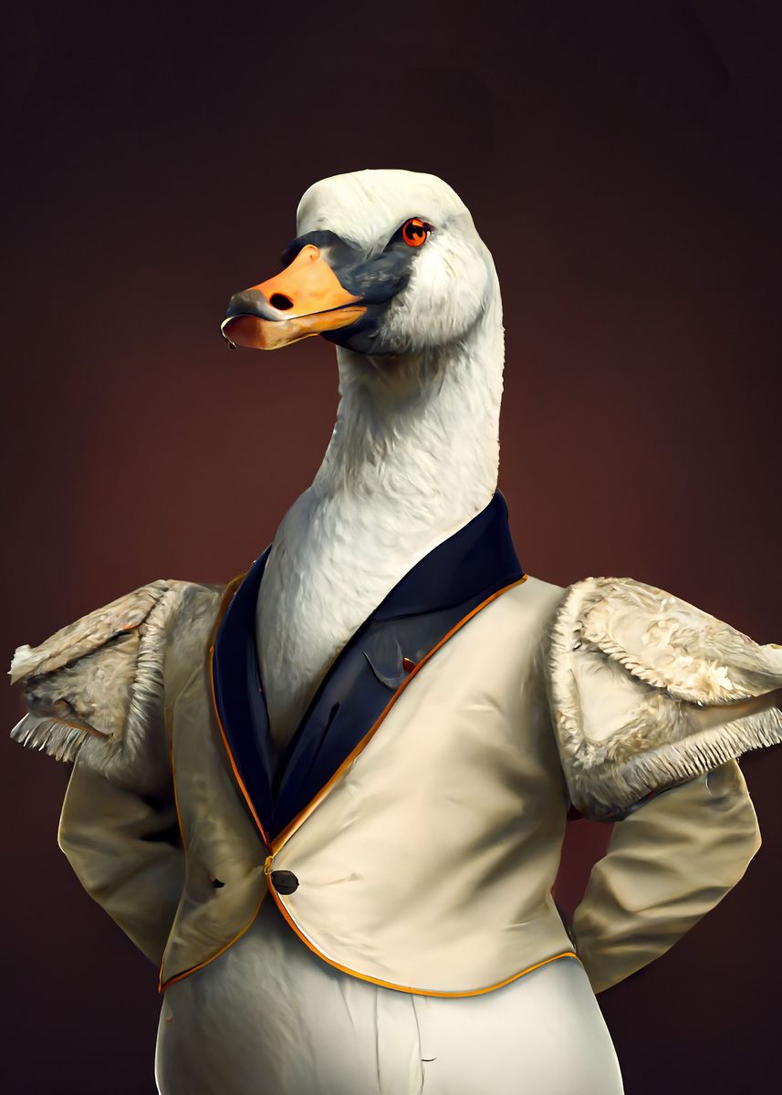 'Prince Duck Royal Painting' Poster, picture, metal print, paint by ...