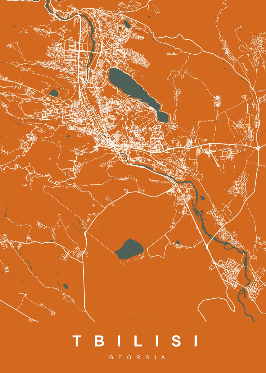 'TBILISI Map GEORGIA ' Poster by UrbanMaps | Displate