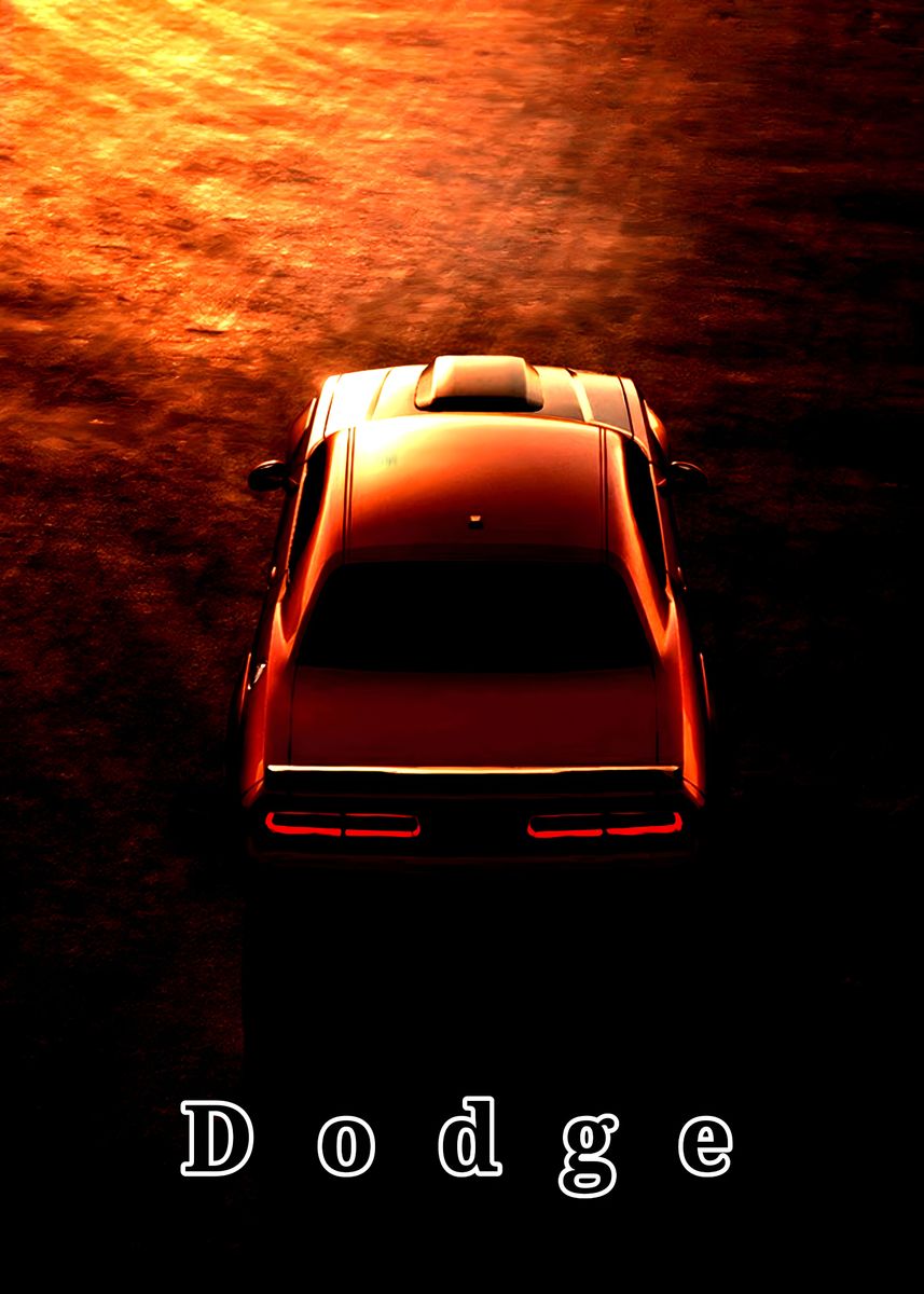 'dodge' Poster, picture, metal print, paint by Recca | Displate
