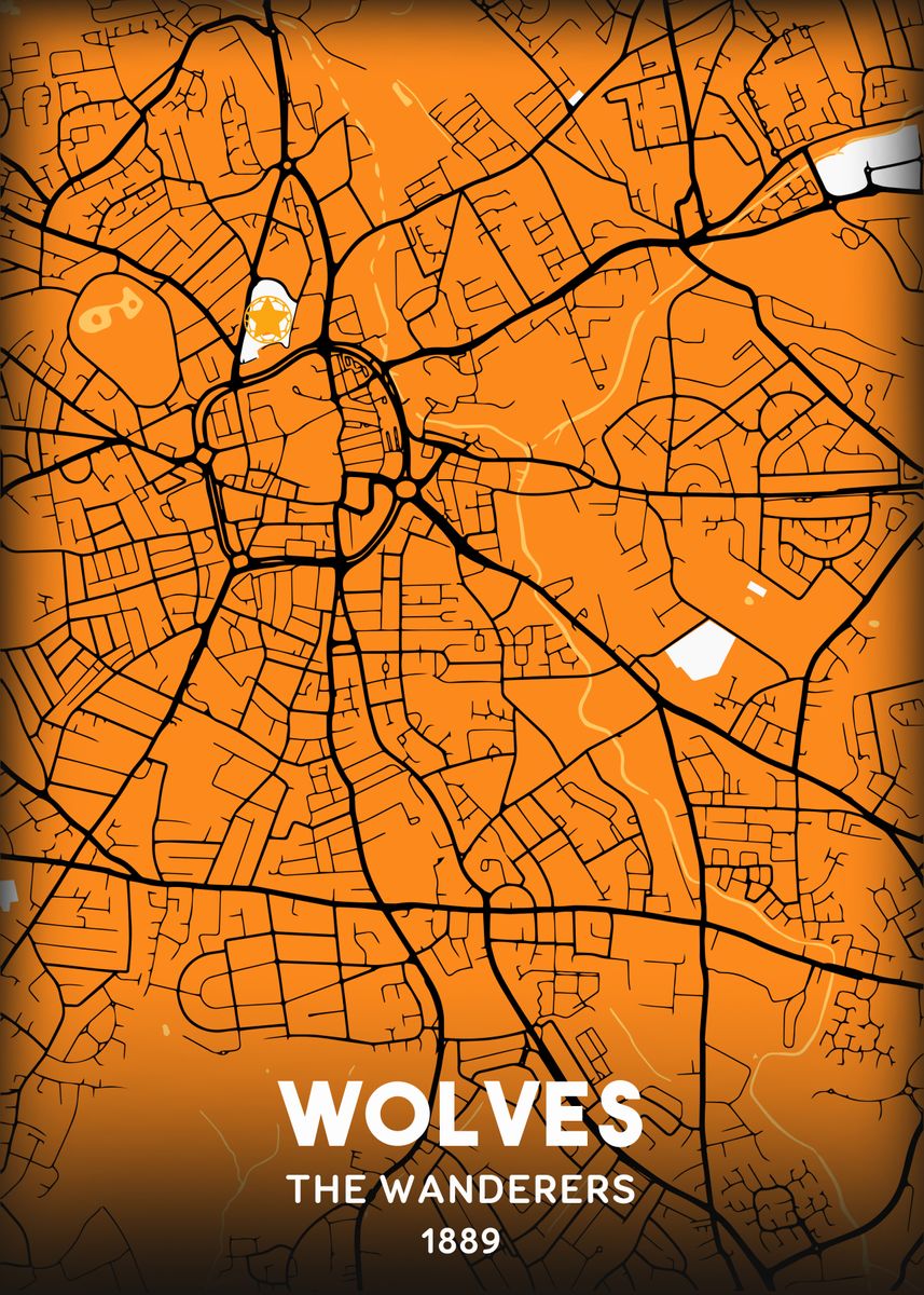 'Wolverhampton UK' Poster by Yates Madeline | Displate