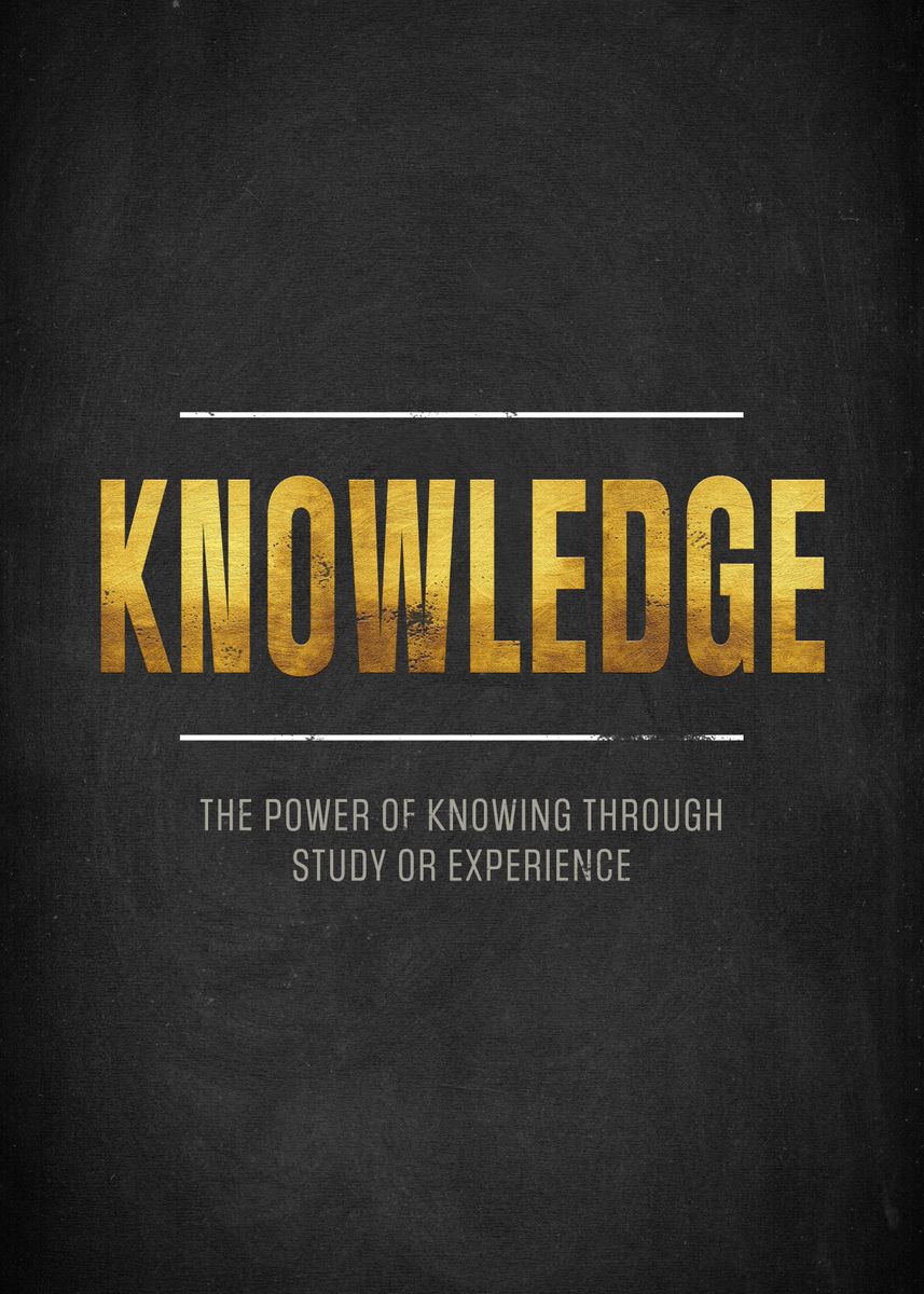 'Knowledge' Poster, picture, metal print, paint by DesignerMind | Displate