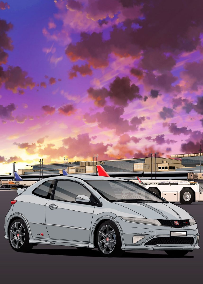 'Honda Civic Type R' Poster, picture, metal print, paint by ND Fat ...