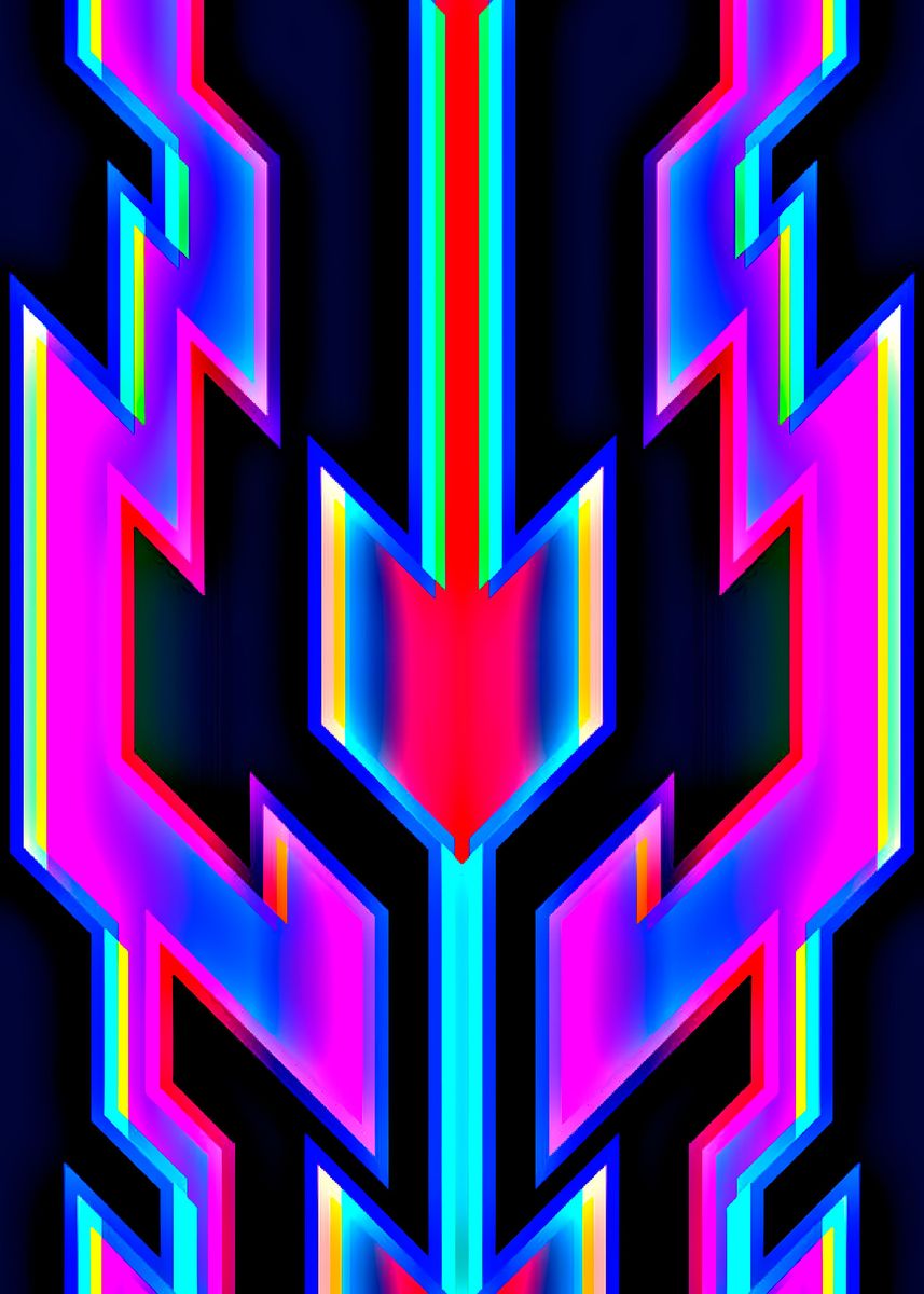 'Rainbow Circuit Material' Poster, picture, metal print, paint by ...