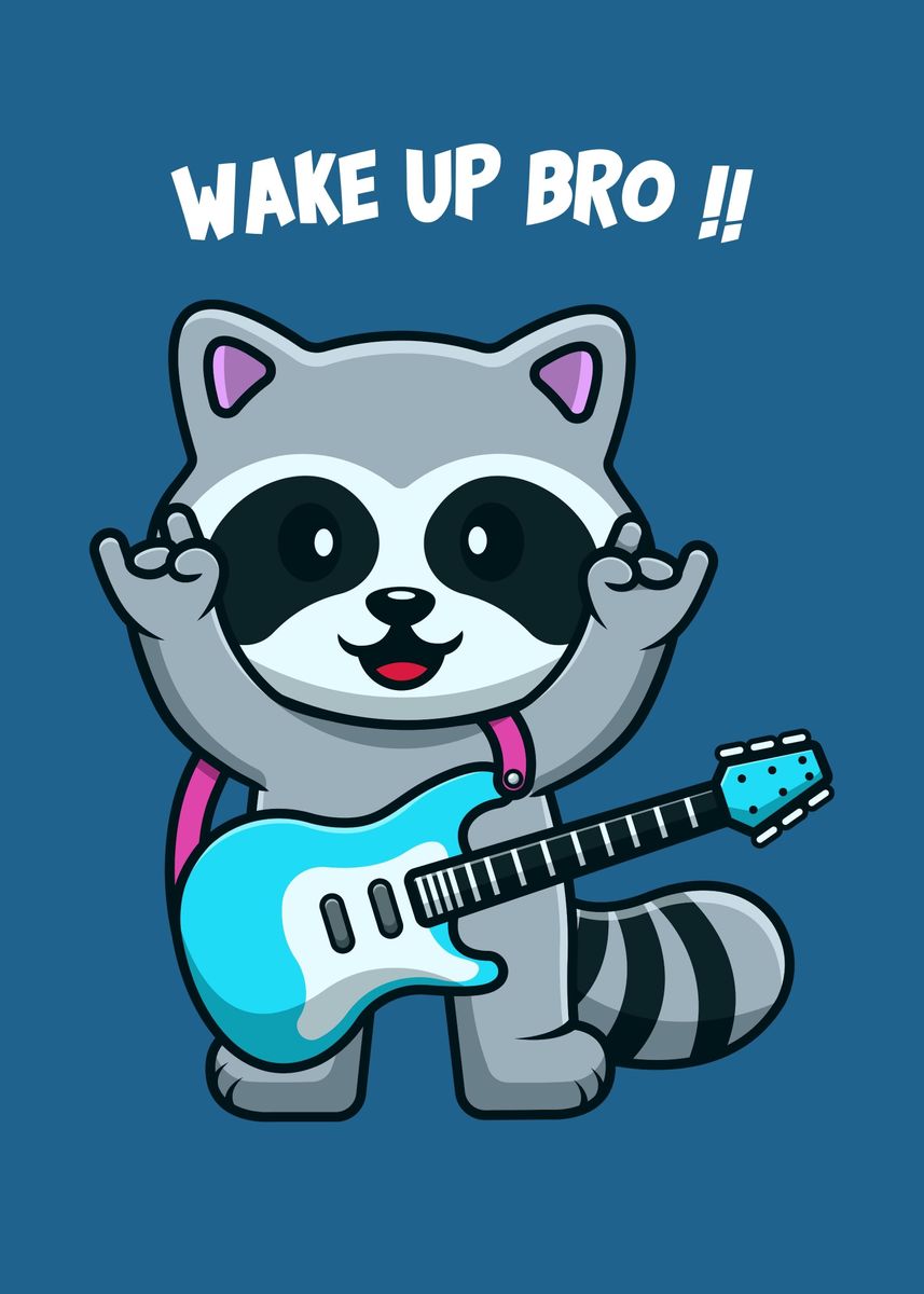 'Wake Up Bro' Poster, picture, metal print, paint by Oizy Production ...