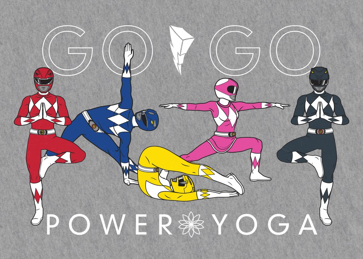 'Go Go Power Yoga' Poster by Power Rangers | Displate