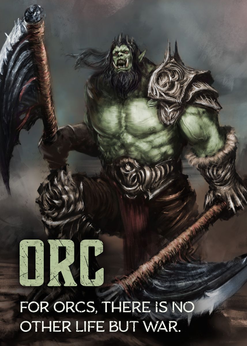 'Orc Motivational Quote' Poster by 84PixelDesign | Displate