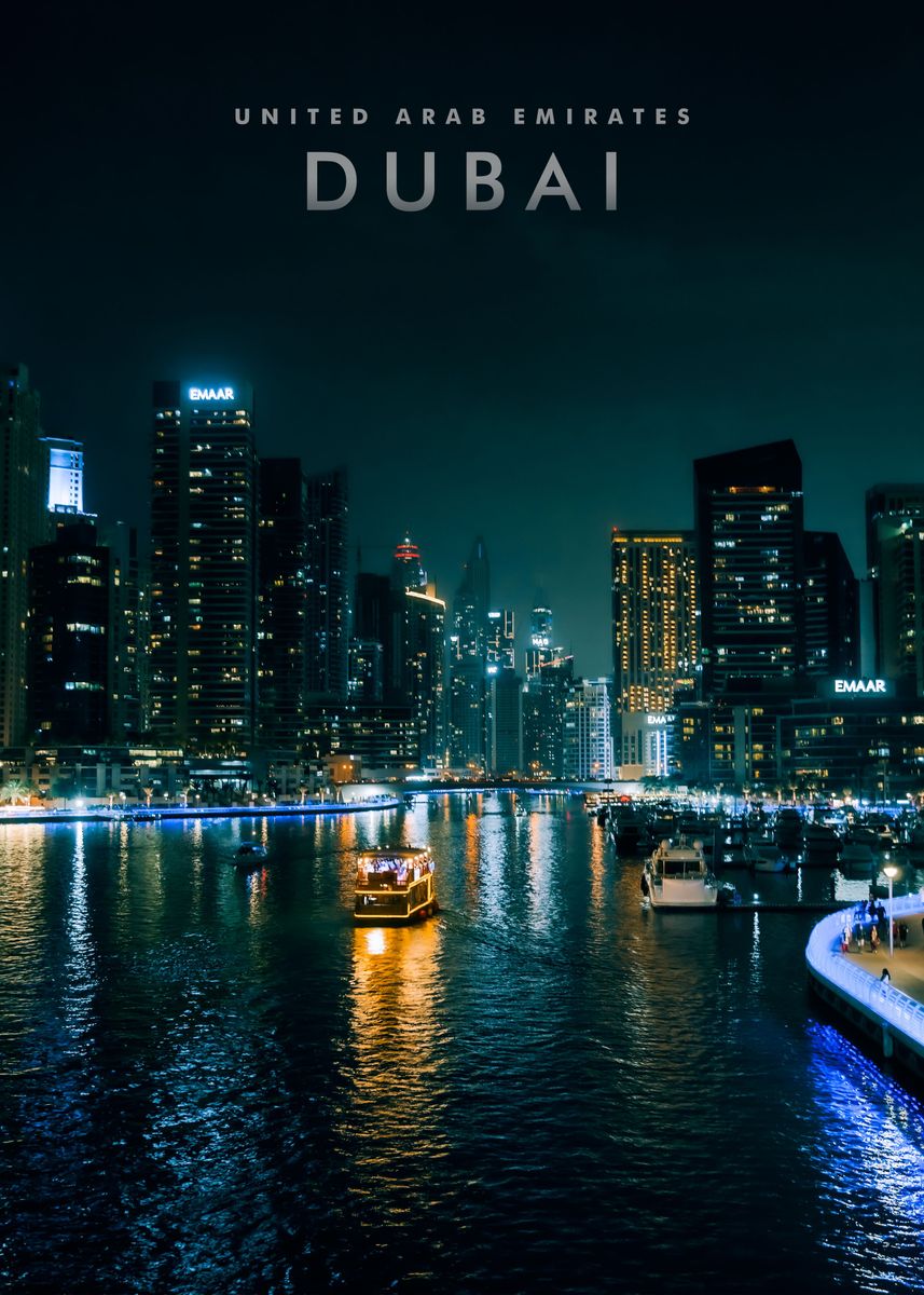 'Dubai UAE' Poster by Merah Djoeang | Displate