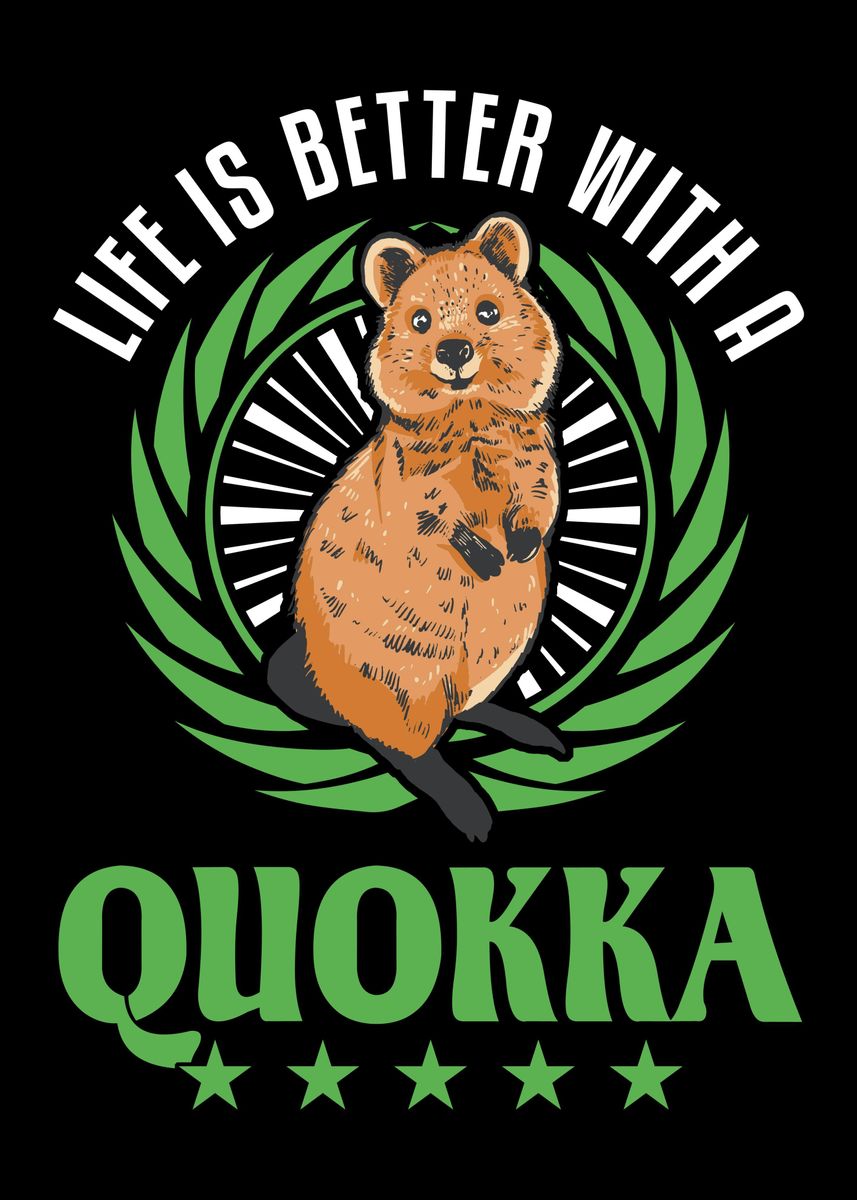'Quokka Shorttailed Kangar' Poster, picture, metal print, paint by ...