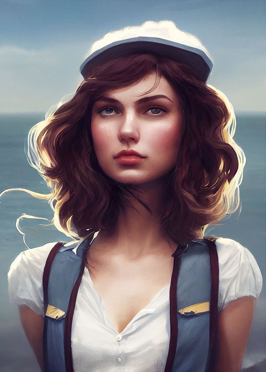 'woman sailor' Poster by Travel Travel | Displate