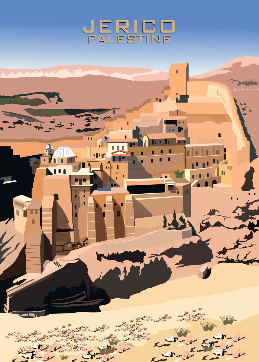 'Jerico Ariha Palestine' Poster, picture, metal print, paint by Omar ...