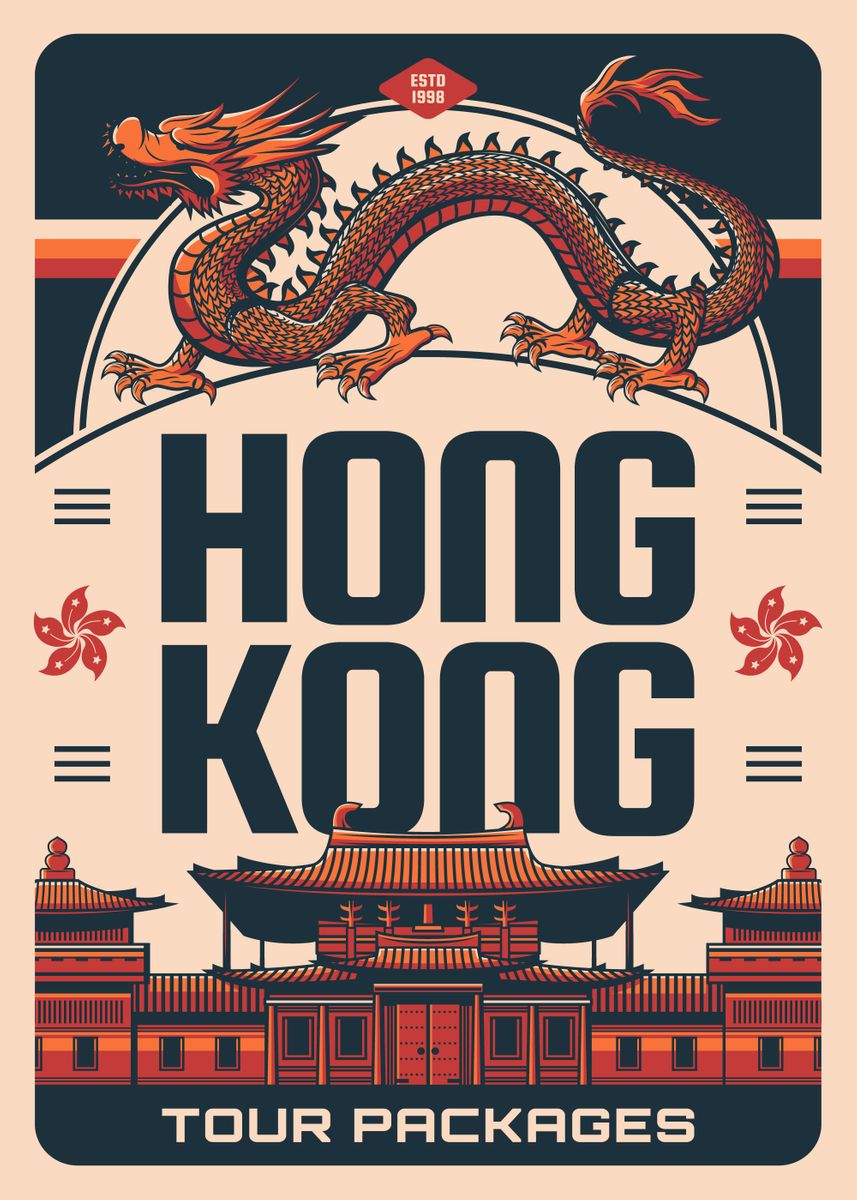 'Hong Kong Travel' Poster by 3am | Displate