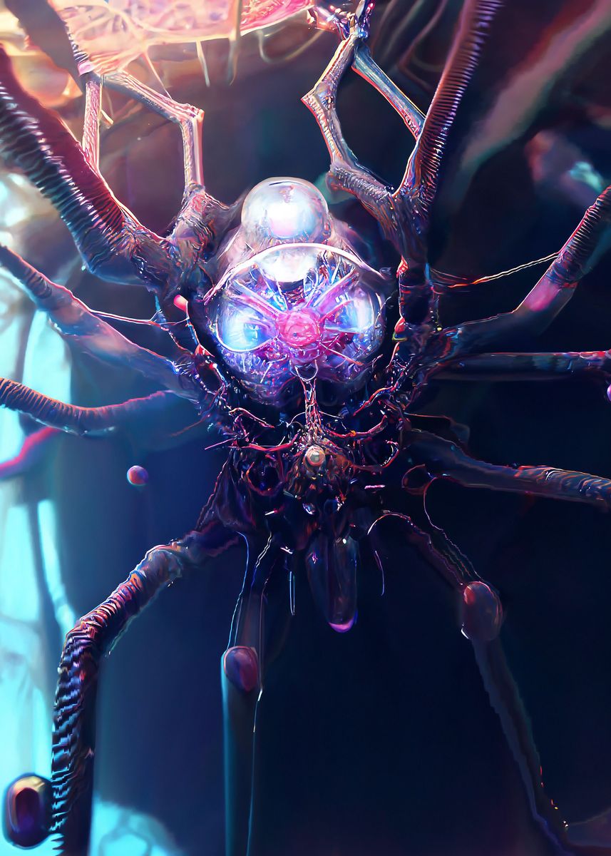 'Robo Machine Spider' Poster, picture, metal print, paint by Misbahul ...