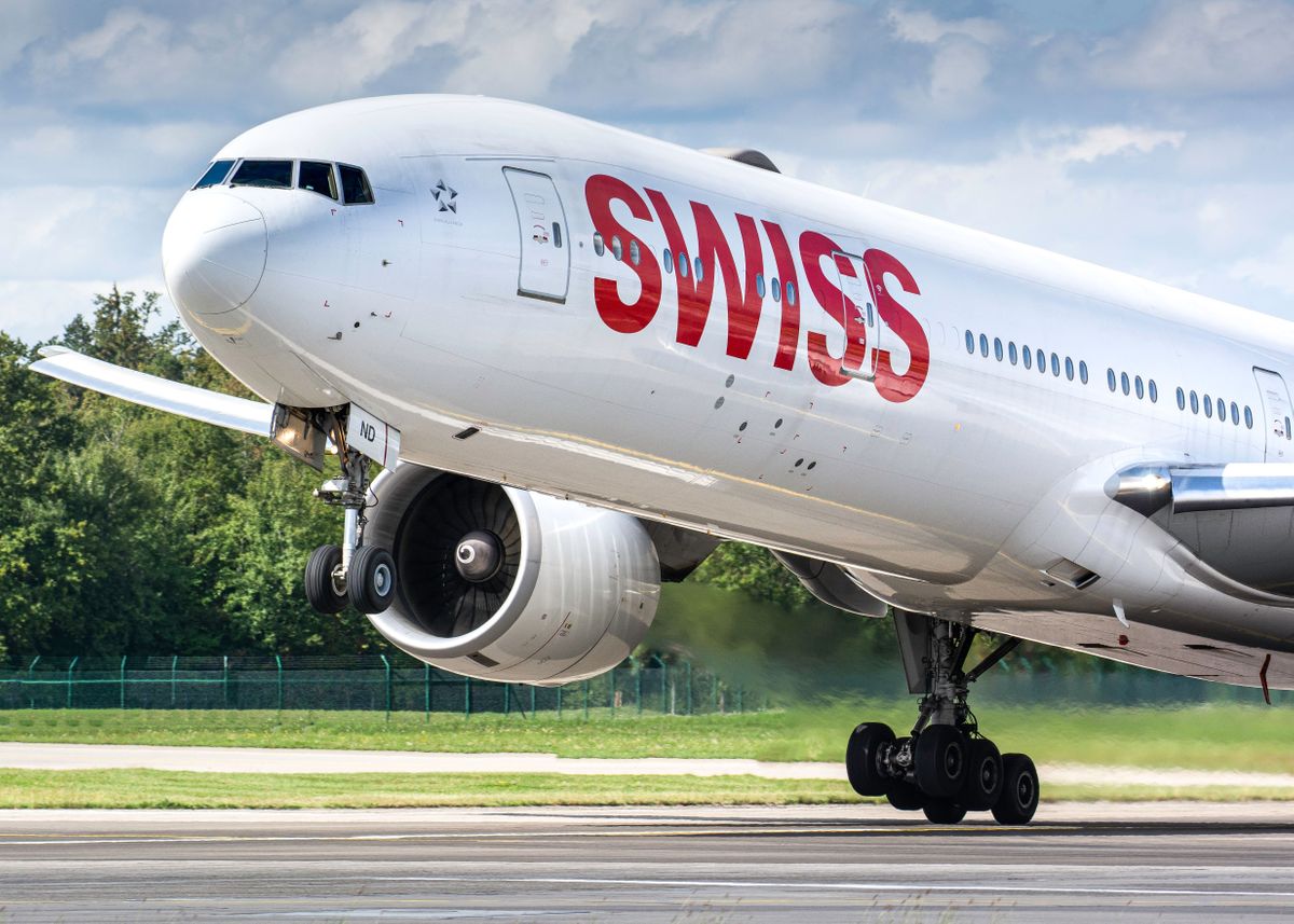 'Swiss Airlines 777 Takeoff' Poster by KarolPhotoworld | Displate