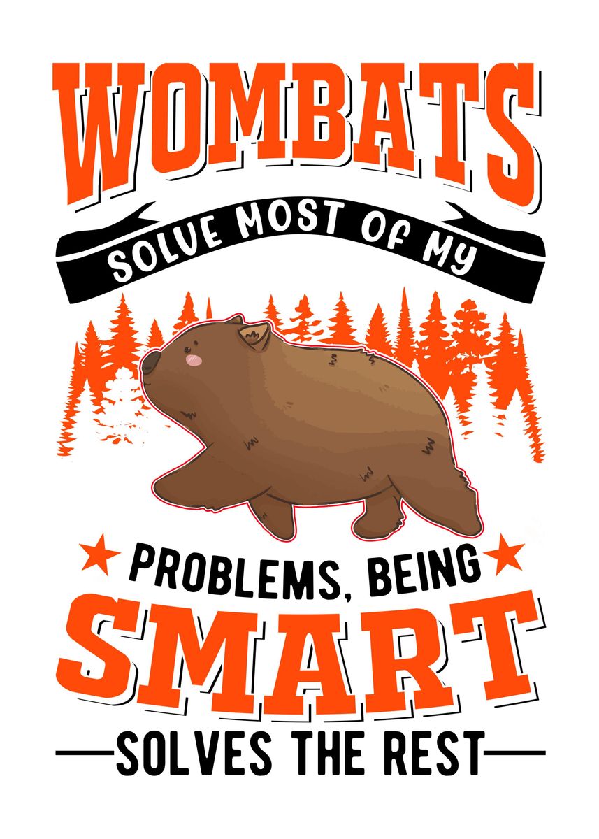 'Wombat Lover Wombat Gift' Poster, picture, metal print, paint by ...