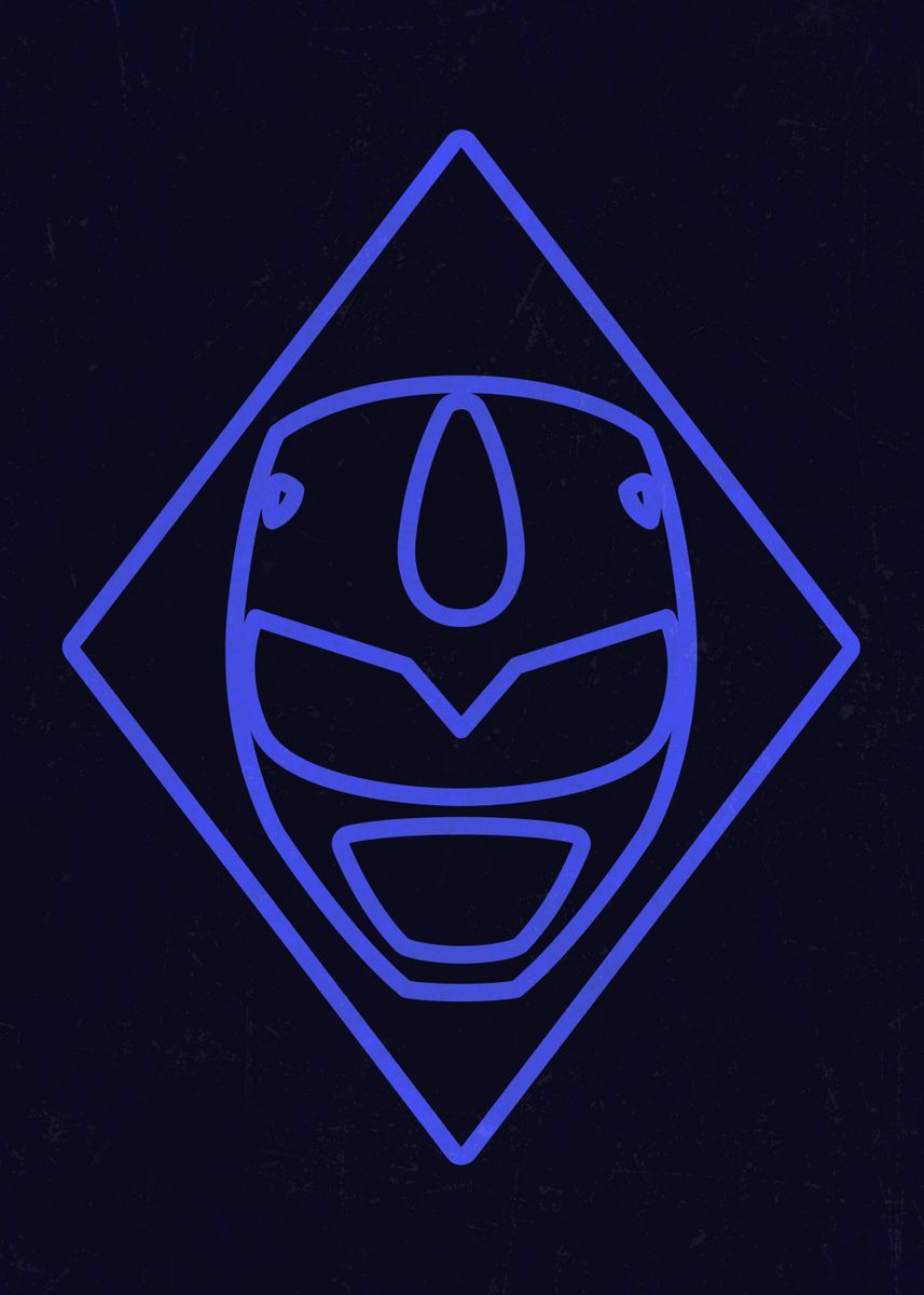 'Blue Ranger 1993 Helmet' Poster, picture, metal print, paint by Power ...