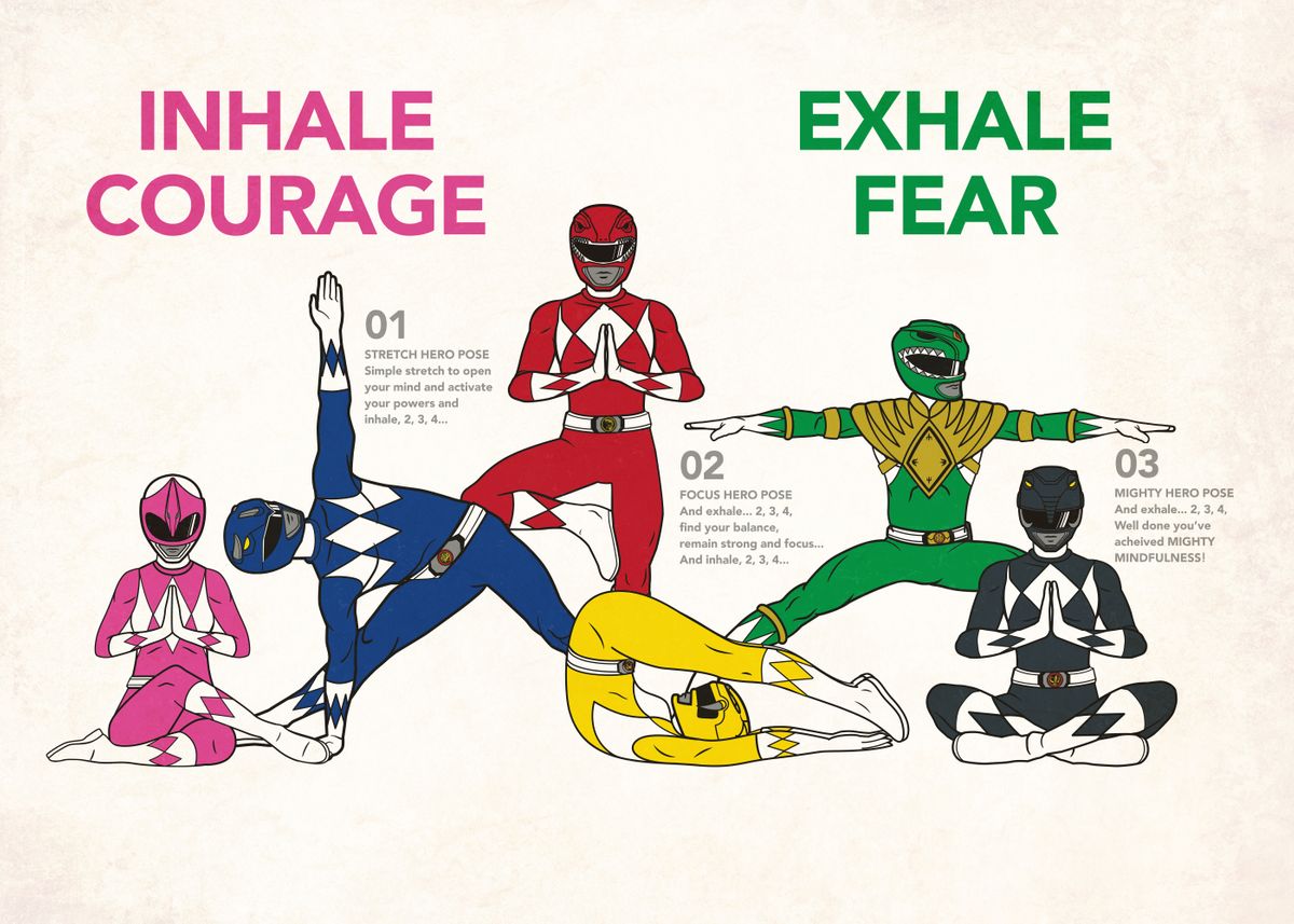 'Power Yoga Positions' Poster by Power Rangers | Displate