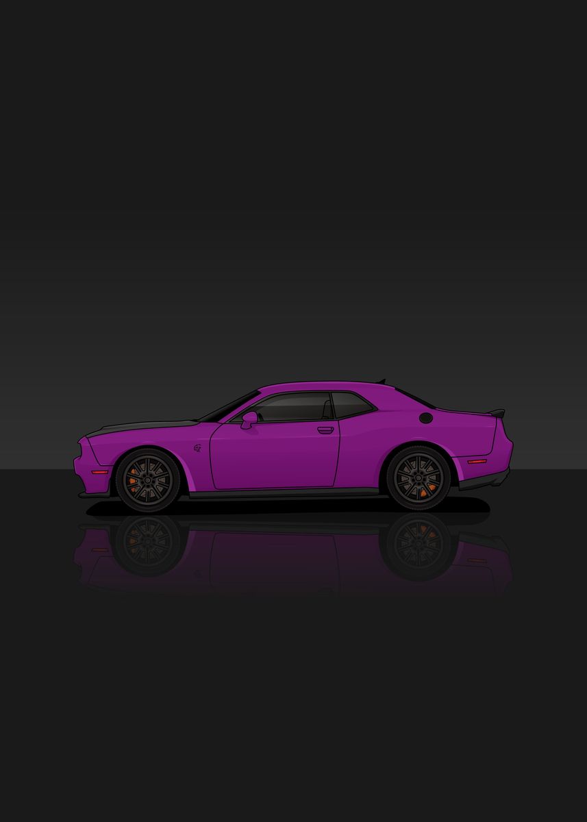 'Art Car Dodge Challenger' Poster by Dodi Firdaus | Displate