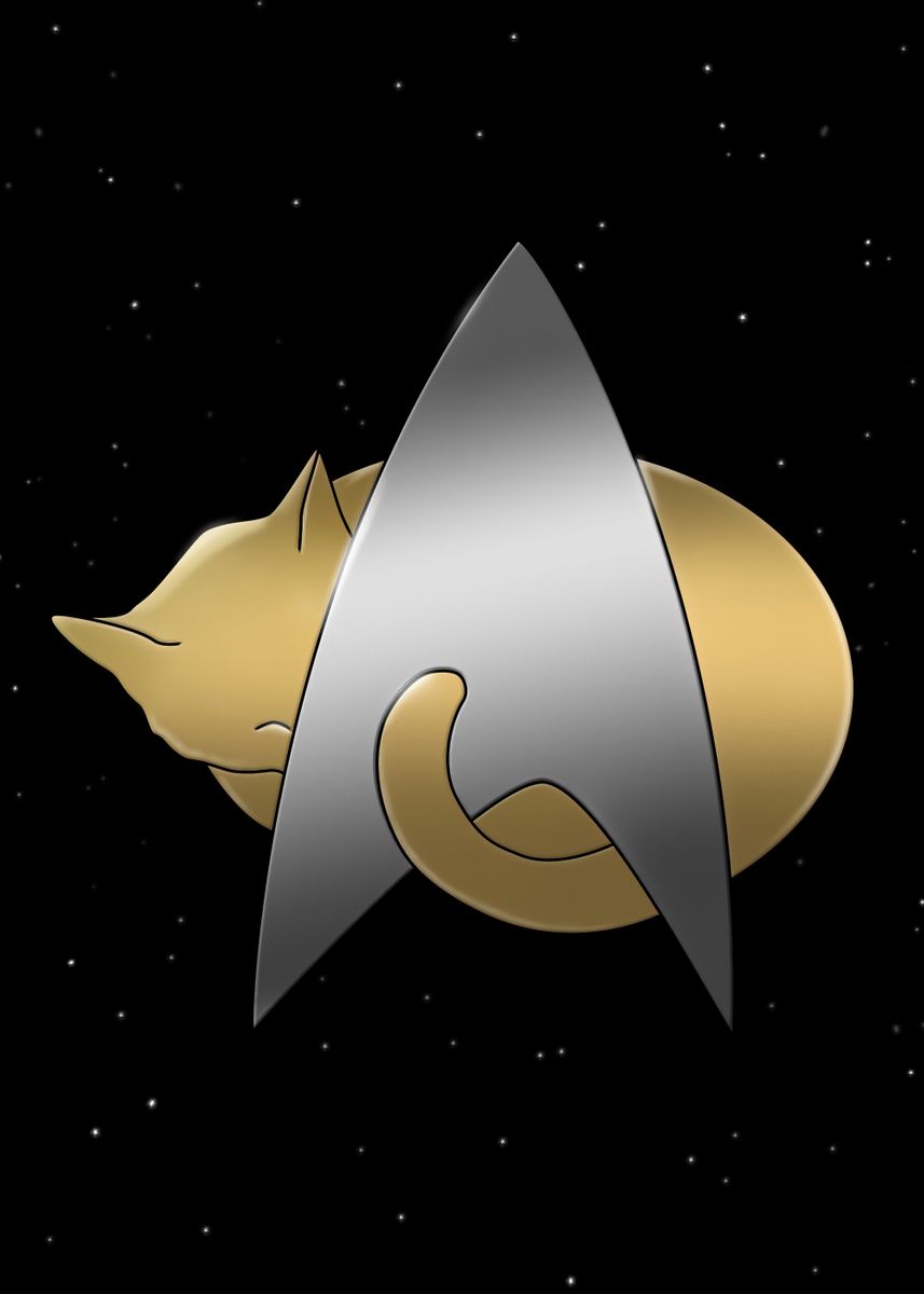 'Star Trek Cat Logo' Poster, picture, metal print, paint by Star Trek ...