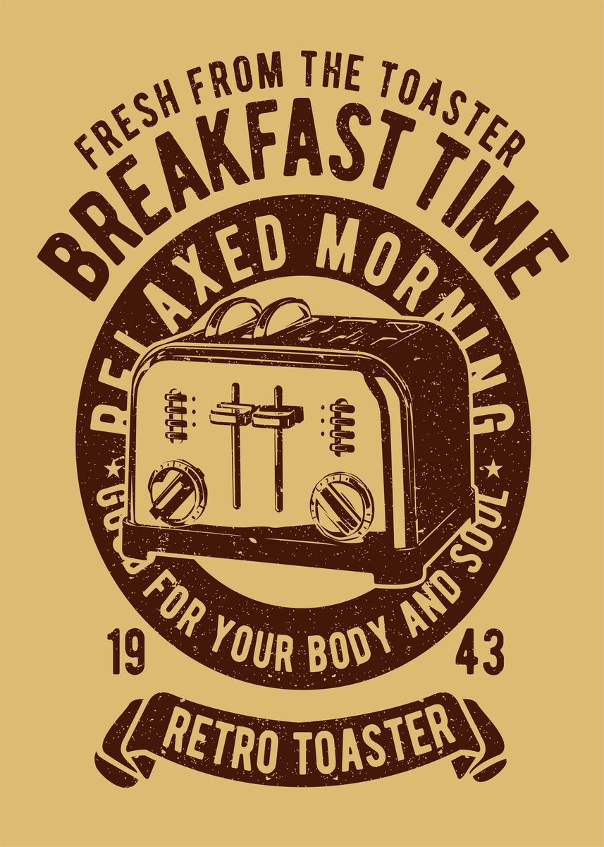 'Retro toaster' Poster, picture, metal print, paint by RickyEKelly ...