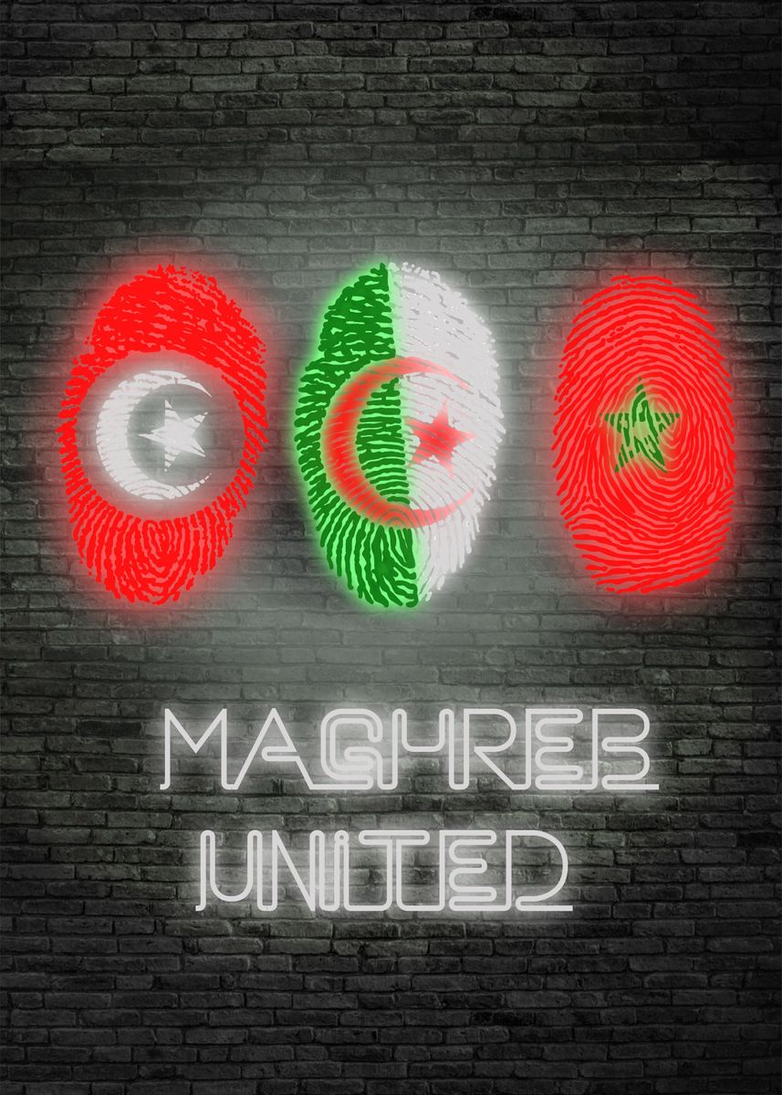 'MAGHREB UNITED' Poster, picture, metal print, paint by TroisiemeOeil ...
