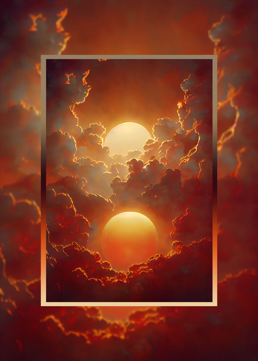 'Twin Hearts of Sol' Poster by Cryptic Fawn | Displate