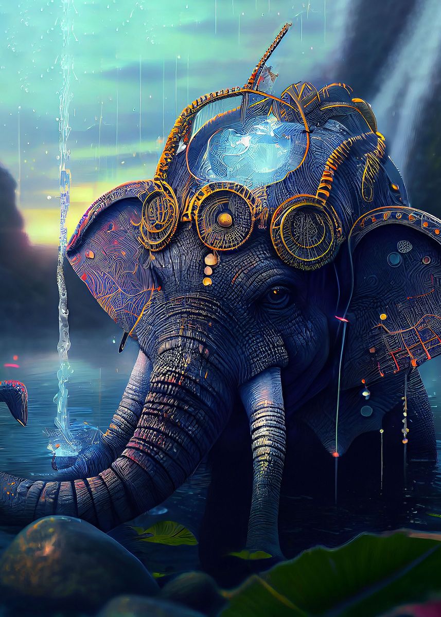 'Robo Machine Elephant' Poster by Misbahul Munir | Displate