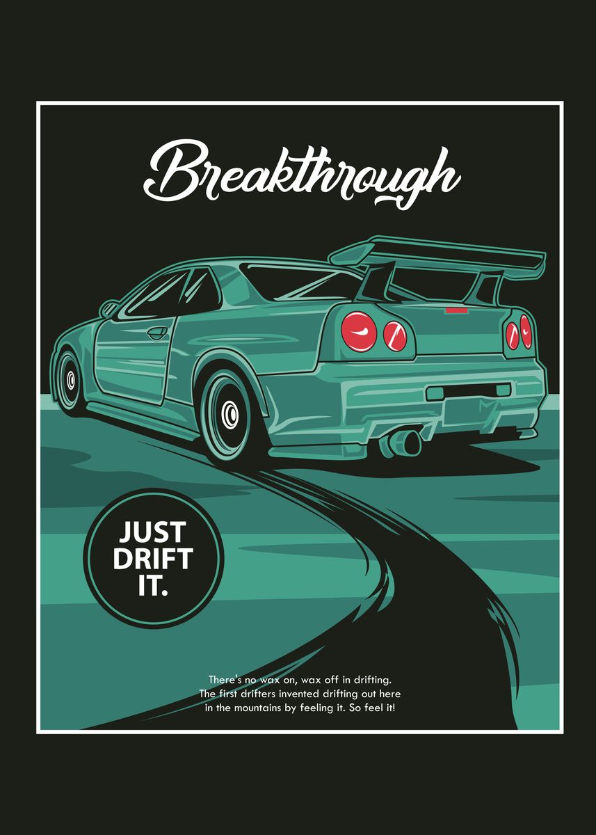 'Car Vintage Poster' Poster, picture, metal print, paint by ...