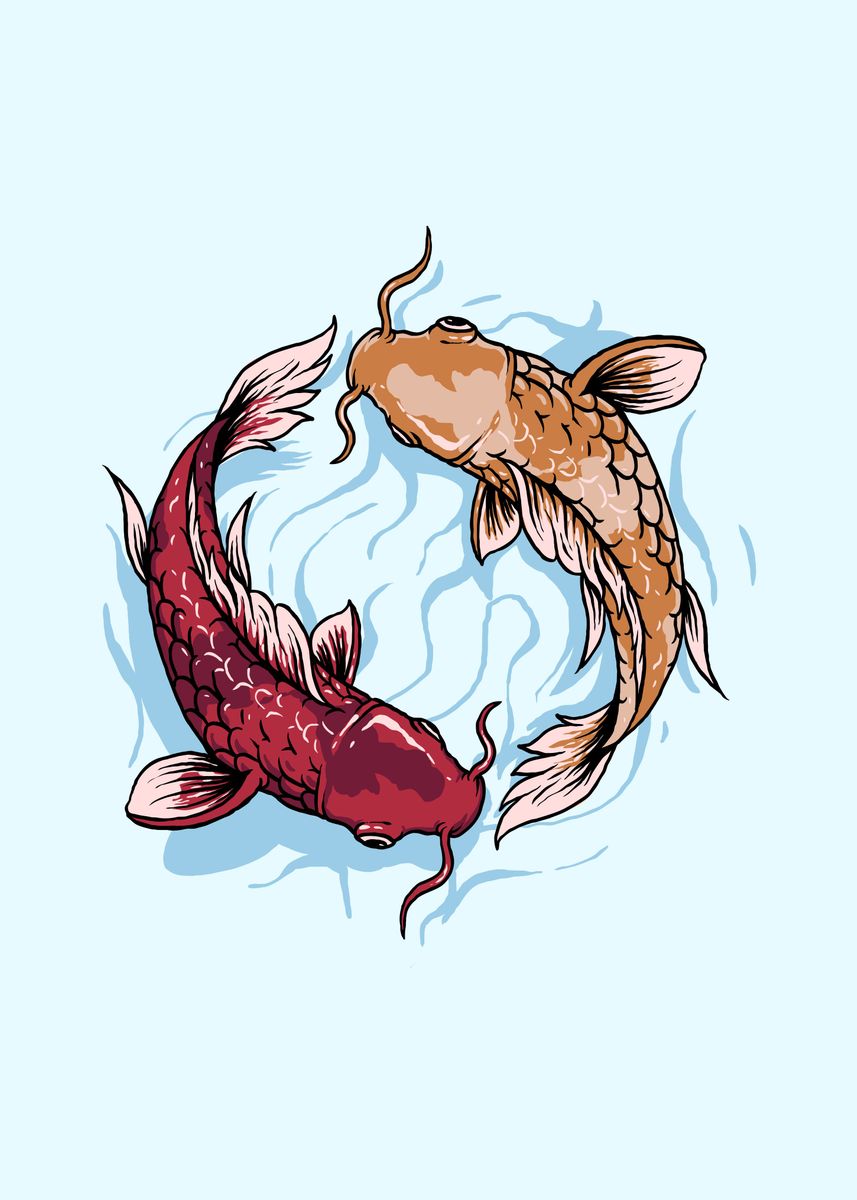 'Japanese fish' Poster, picture, metal print, paint by Tran Duc Hieu ...