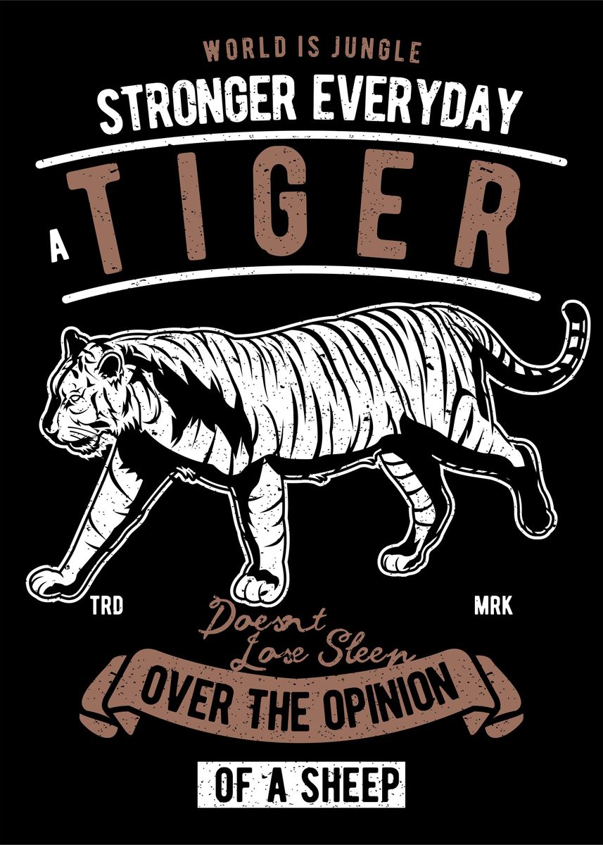 'Tiger vintage' Poster by RickyEKelly | Displate