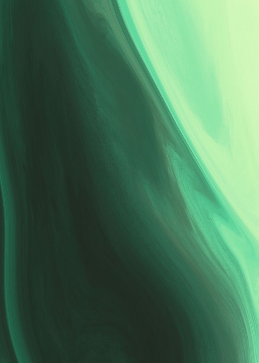 'Liquid Green' Poster, picture, metal print, paint by VisualinBry ...