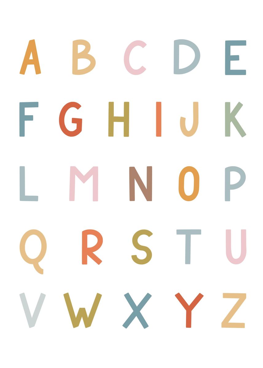 'Alphabet Kid Art' Poster, picture, metal print, paint by Haus and Hues ...