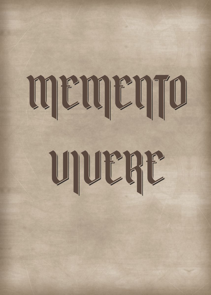 'MEMENTO VIVERE' Poster, picture, metal print, paint by XandYart | Displate