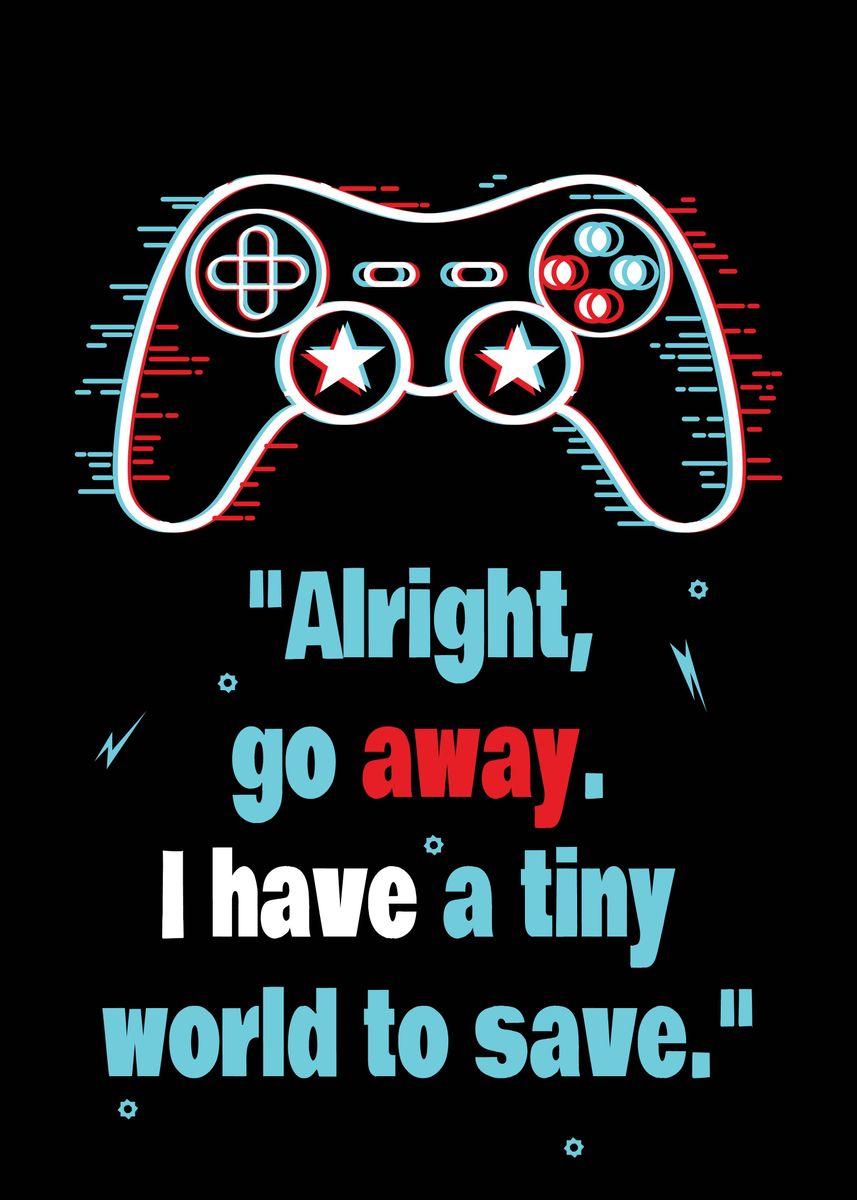 'Go away' Poster, picture, metal print, paint by Selja Cute | Displate