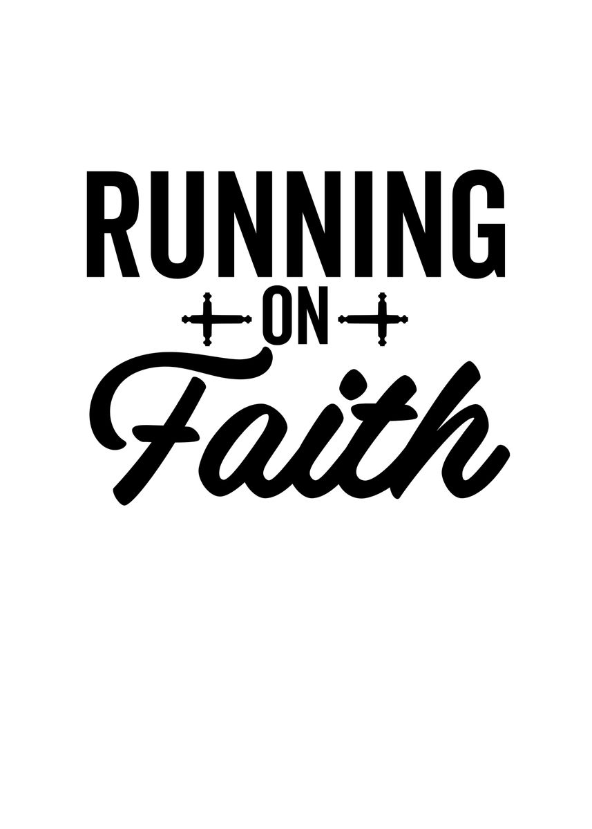 'Running On Faith' Poster, picture, metal print, paint by Francois ...