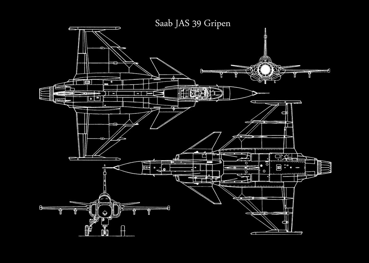 'Saab JAS 39 Gripen' Poster by Mod Yof | Displate