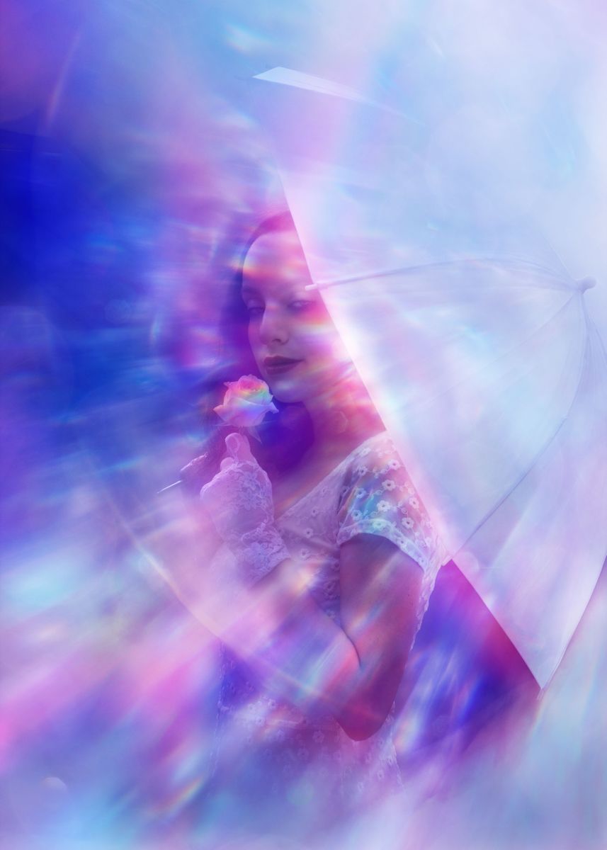 'Prismatic Rose' Poster, picture, metal print, paint by Kamil Hajek ...