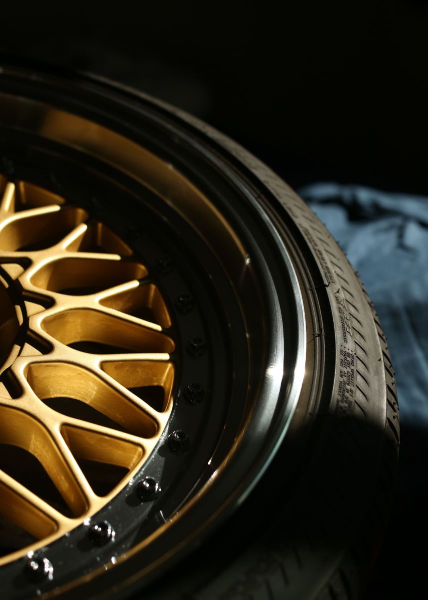 'Car wheel minimal' Poster by Stephen Bredenkamp | Displate